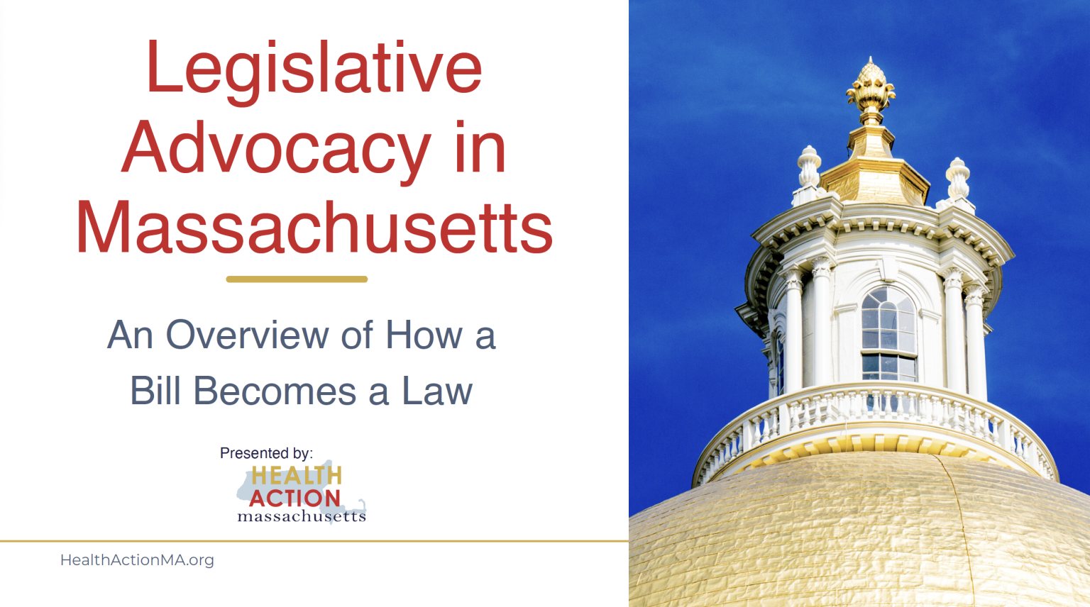 How a Bill Becomes Law - Health Action Massachusetts
